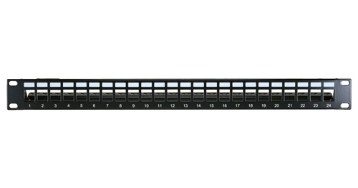 24 Port 1U Unloaded Keystone Patch Panel | Copper… | Leader Optec